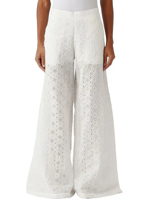 Pinko Cotton Flared Trousers - White