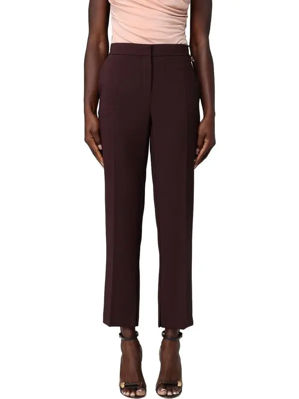 Elisabetta Franchi Straight Leg Trousers - Brown