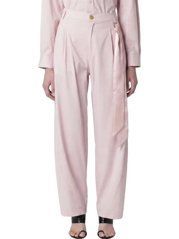 DARKPARK Wide Leg Cotton Trousers - Pink