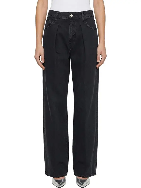 HAIKURE Wide Leg Denim Jeans - Black