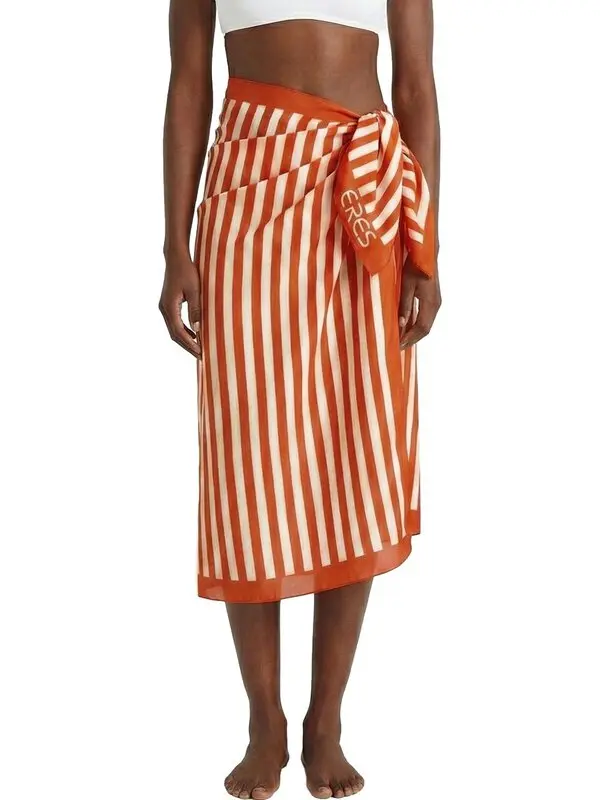 ERES Striped Skirt - Orange