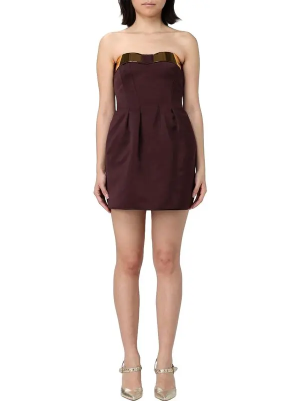 Elisabetta Franchi Sleeveless Mini Dress - Brown