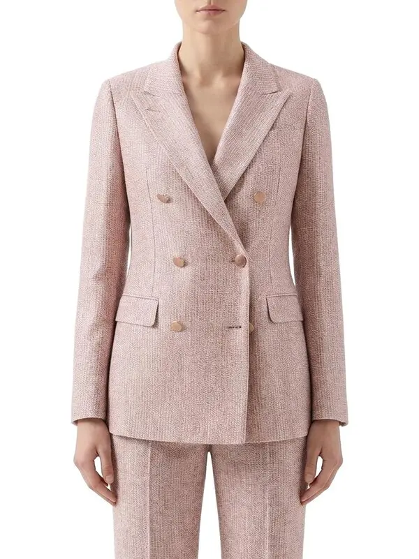 Tagliatore Double Breasted Blazer - Pink