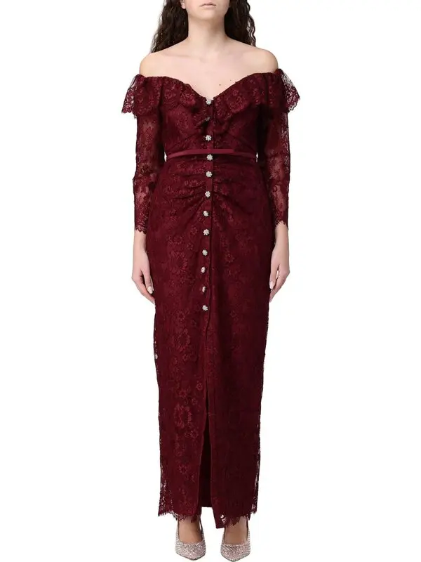 SELF-PORTRAIT Dress - Burgundy