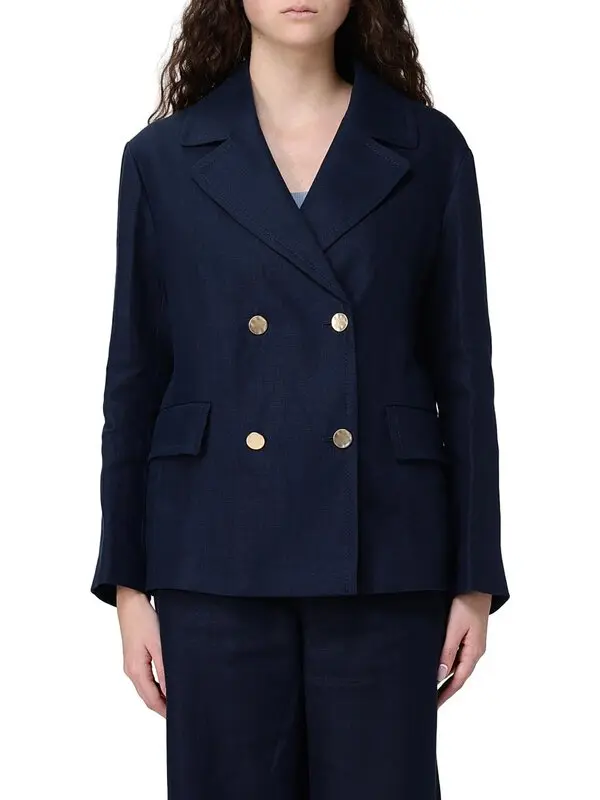 Max Mara Double Breasted Jacket - Navy