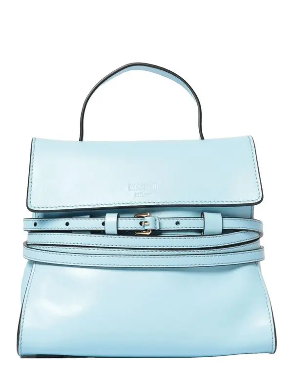 Moschino Tie Me Leather Mini Bag - Blue