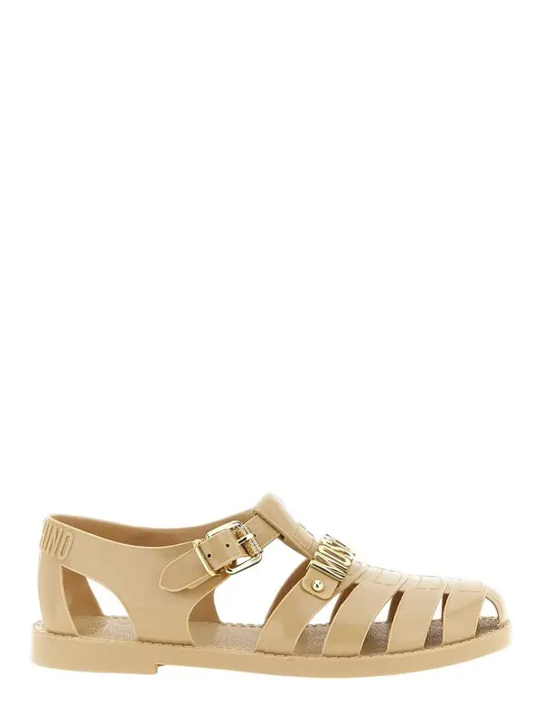 Moschino Pvc Caged Sandals - Beige