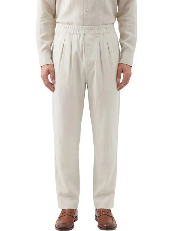 TOM FORD Flat Front Trousers - White