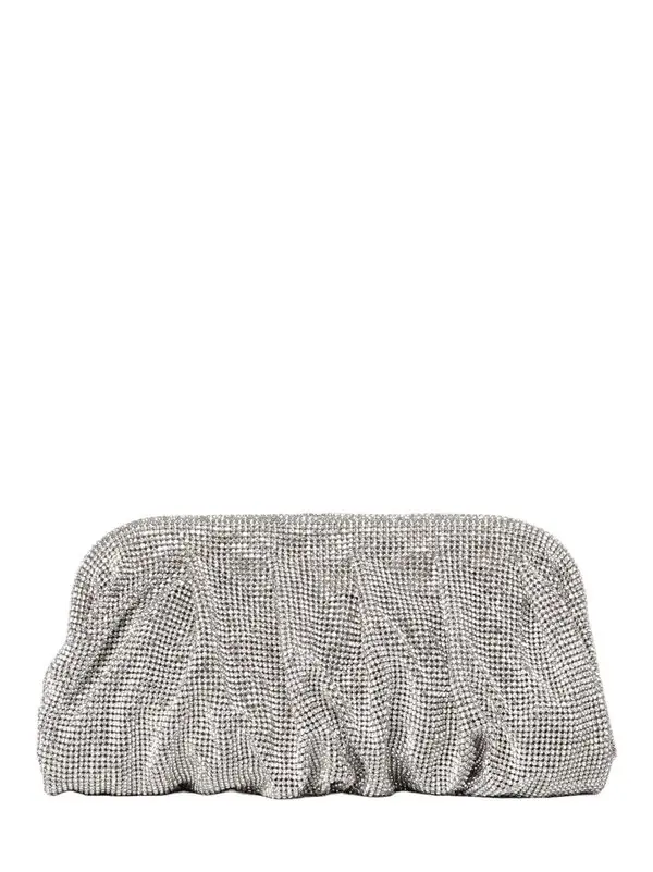Benedetta Bruzziches Aluminum Clutch With Rhinestones - Silver