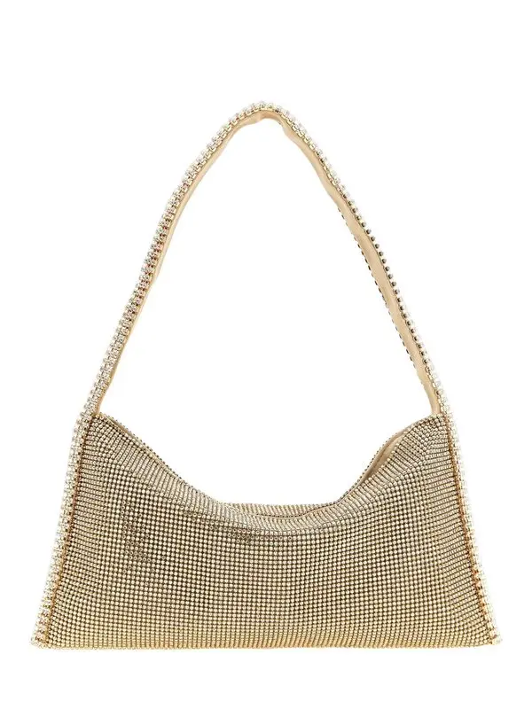 Benedetta Bruzziches Embellished Mesh Handheld Bag - Gold
