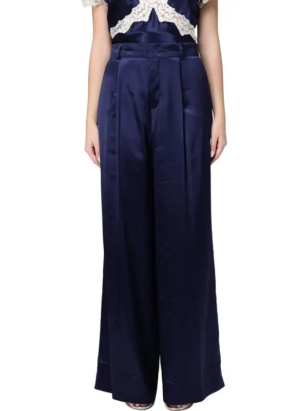Alberta Ferretti Wide Leg Trousers - Blue