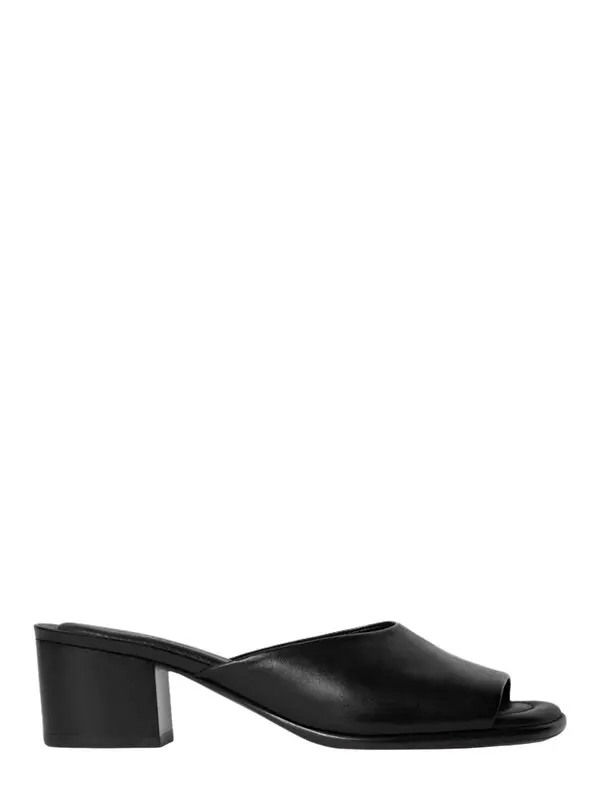 LEMAIRE Square Heeled Mule - Black