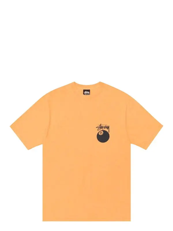 StÜssy 8 Ball Pigment Dyed T-shirt - Orange