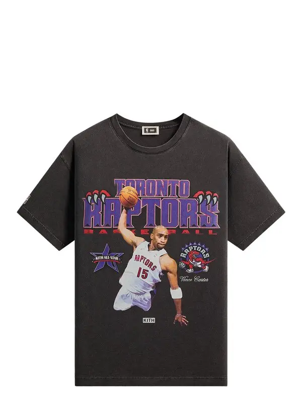 Kith For Nba All-star Toronto Raptors Vince Carter Vintage Tee - Black