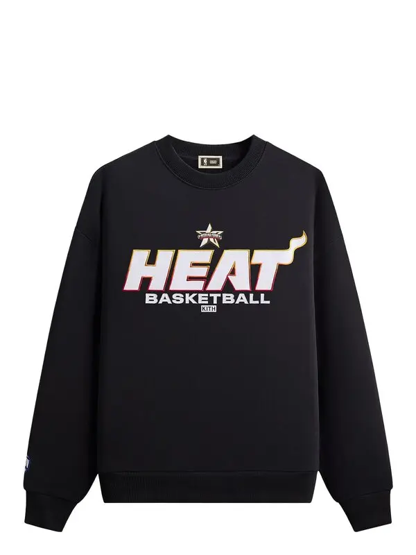 Kith For Nba All-star Miami Heat Nelson Crewneck - Black
