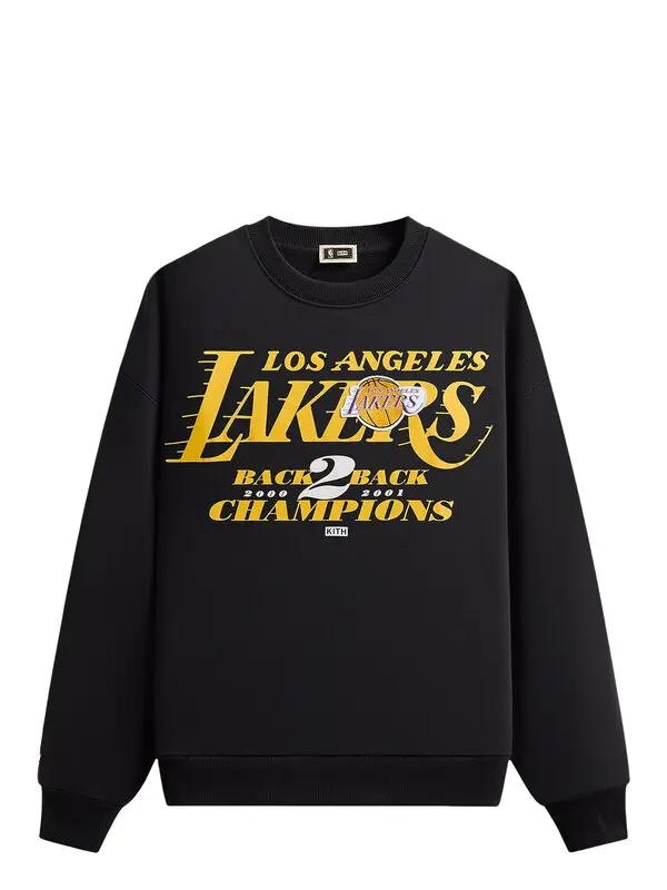 Kith For Nba All-star Los Angeles Lakers Nelson Crewneck - Black