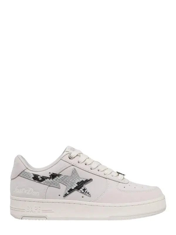 A BATHING APE Just Don X Bapesta #2 Python Sneakers - Grey