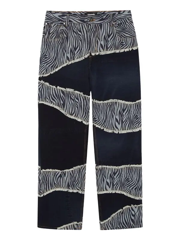 Ahluwalia Rework Low Rise Jeans - Black
