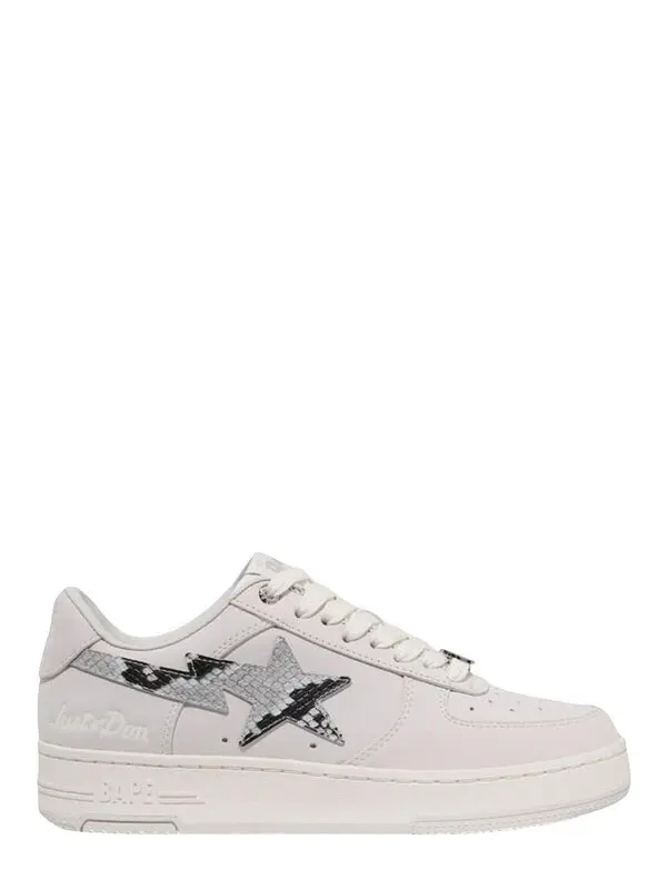 A BATHING APE Just Don X Bapesta #2 Python Sneakers - Grey