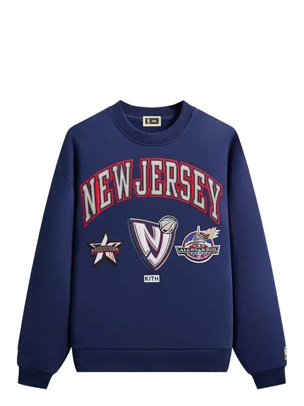 Kith For Nba All-star New Jersey Nets Nelson Crewneck - Blue