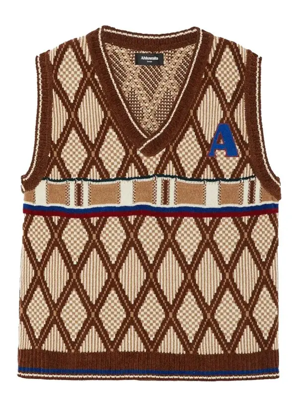 Ahluwalia Knitted Kingpin Vest - Brown