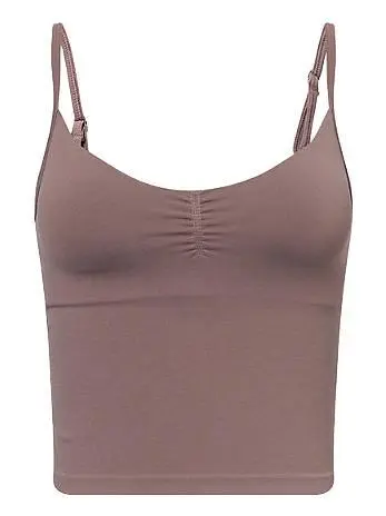 TALA Sculpt Seamless Ruched Vest Top - Dark Truffle