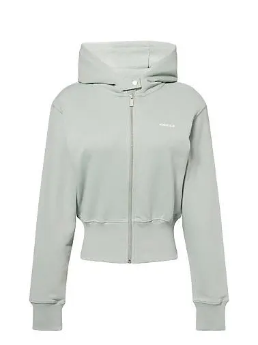 ADANOLA Cinch Hem Full-zip Cotton-jersey Hoody - Cloud Blue