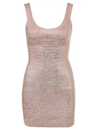 House Of Cb Panelled Stretch-woven Mini Dress - Rose Gold
