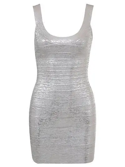 House Of Cb Panelled Stretch-woven Mini Dress - Silver Foil