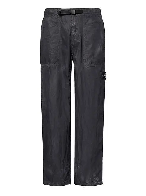 Stone Island Reflective Relaxed-fit Woven Trousers - Black