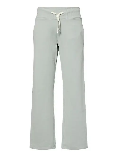 ADANOLA Ribbed Waist Straight-leg Cotton-jersey Jogging Bottoms - Cloud Blue