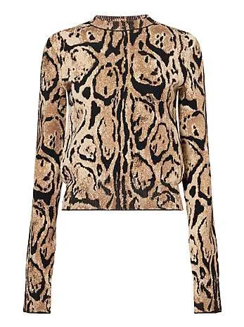 Stella McCartney Cloud Leopard-print Knitted Top - Multicolor 1