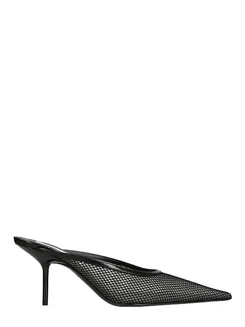 Victoria Beckham Sloan Stiletto 75 Mesh Mules - Black