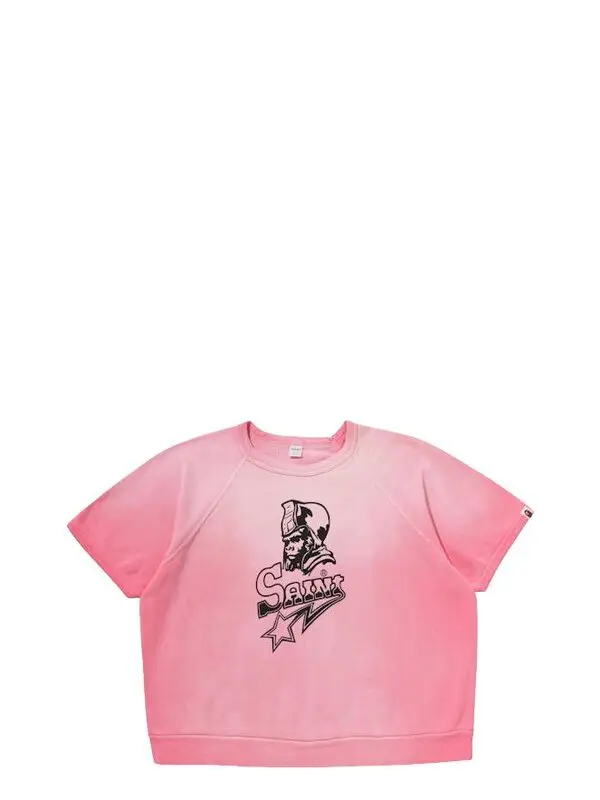 A BATHING APE X Saint Mxxxxxx Saint Sta Crewneck Sweatshirt - Pink
