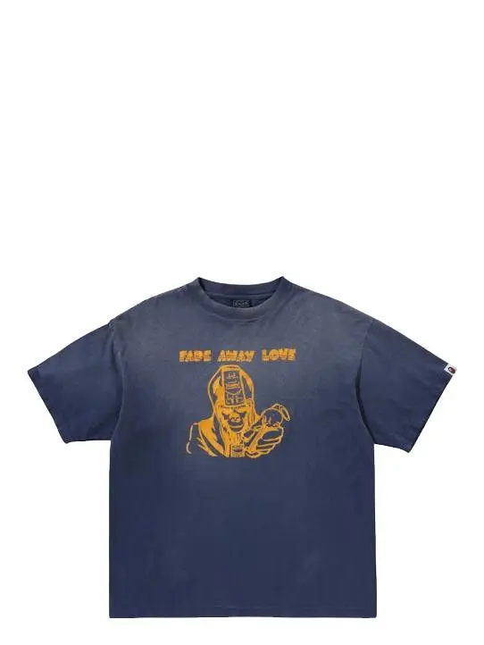 A BATHING APE X Saint Mxxxxxx General Tee Shirt - Navy Blue