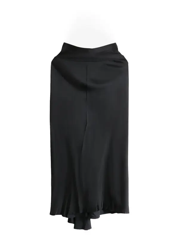 Rick Owens Charmeuse A-line Bias Skirt - Black