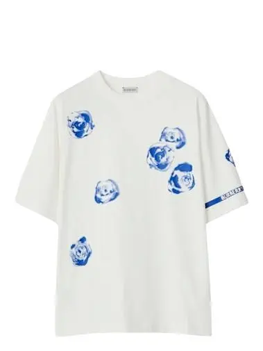Burberry Rose Cotton T-shirt - White