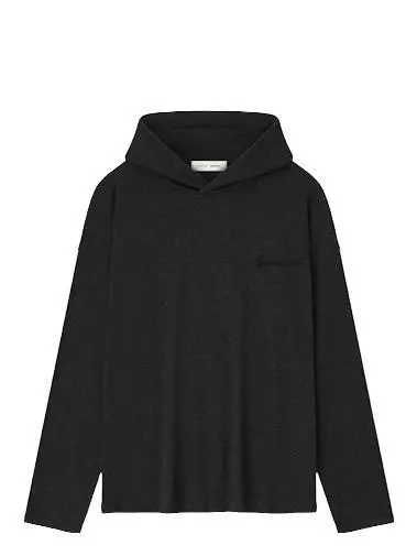 Fear Of God Essentials Embroidered Classic Fit Hooded Shirt - Vintage Black