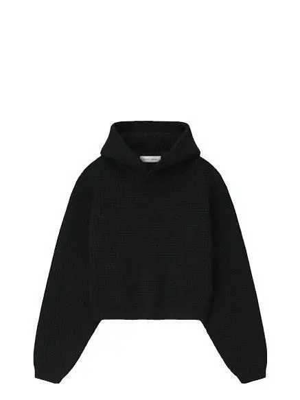 Fear Of God Essentials Heavy Waffle 90's Hoodie - Vintage Black