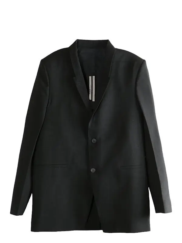 Rick Owens Virgin Wool Concordian Jacket - Black