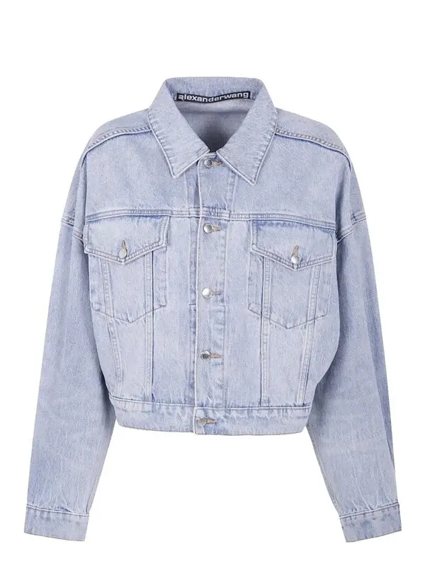 Alexander Wang Clip Trucker Jacket - Vintage Bleach Blue