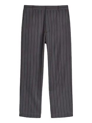 THE ELDER STATESMAN Stripe Slacker Pant - Granite