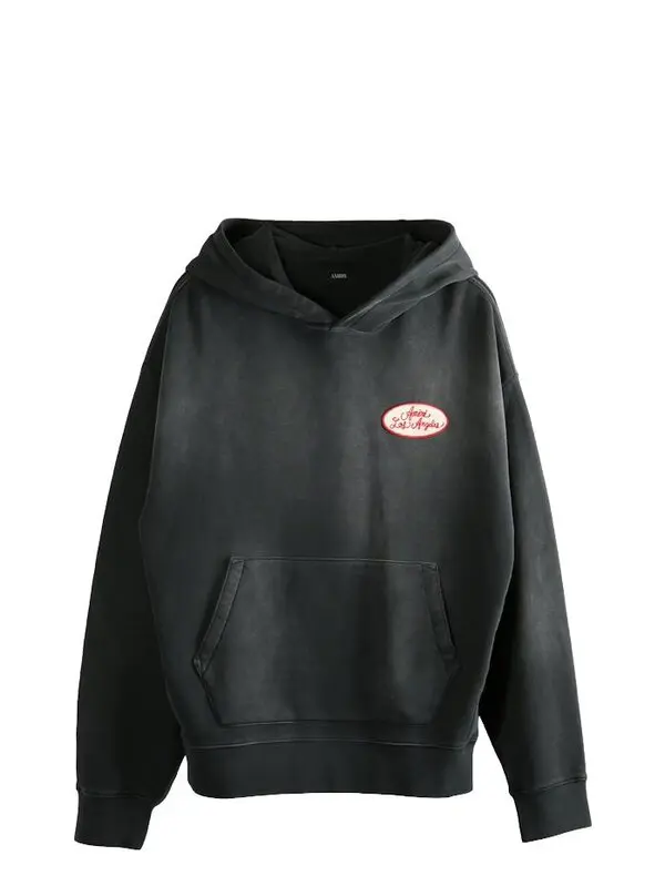 Amiri Station Patch Oversized Hoodie - Black