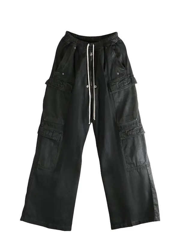 Rick Owens Double Cargo Jumbo Belas Pants - Black Wax