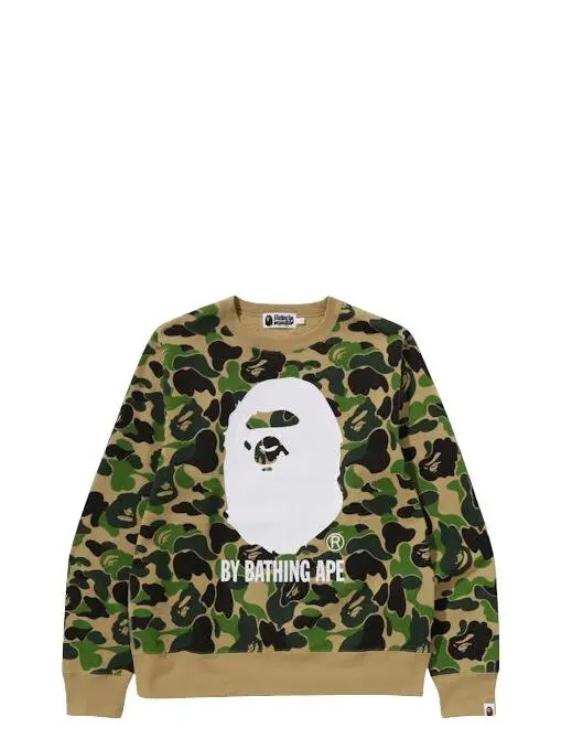 A BATHING APE Camo Crewneck Sweatshirt - Green