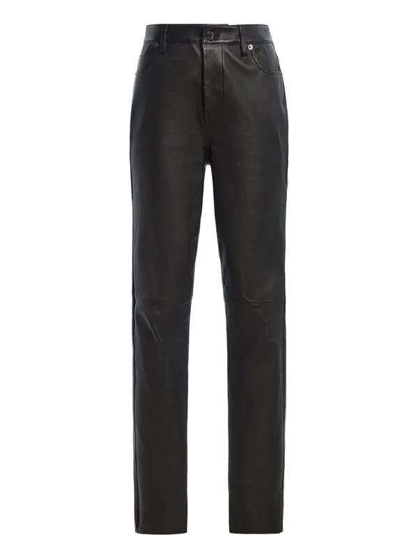 Simkhai Rae High-rise Leather Pants - Black
