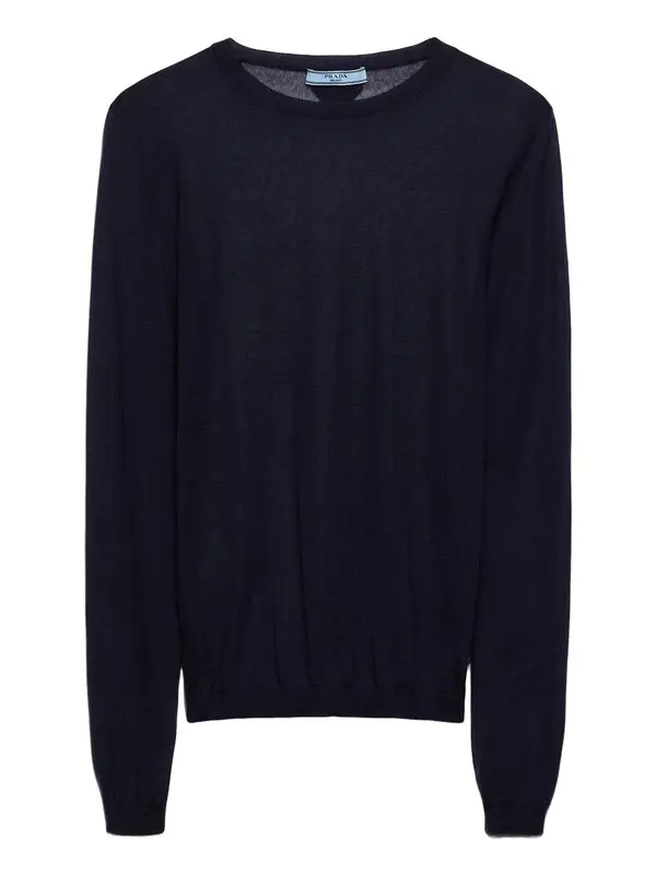 Prada Cashmere And Silk Crew-neck Sweater - Blue