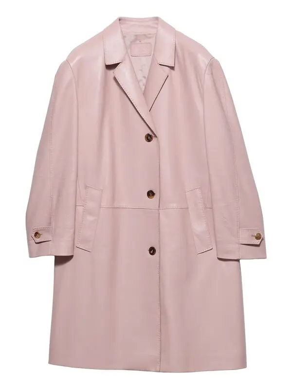 Prada Nappa Leather Coat - Pink