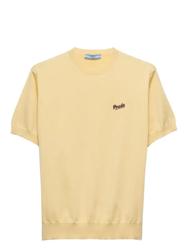 Prada Silk Crew-neck Sweater - Yellow