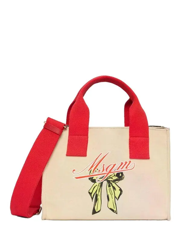 MSGM Logo-detail Tote - Neutrals